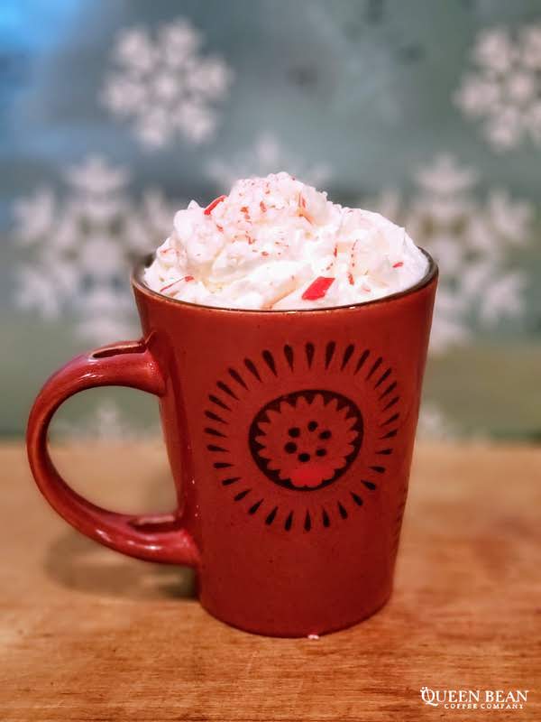 Peppermint Bark latte – Coffee with the Queen