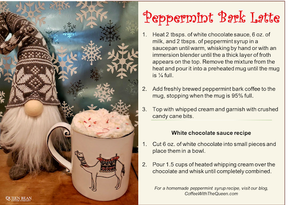 Peppermint Bark latte – Coffee with the Queen