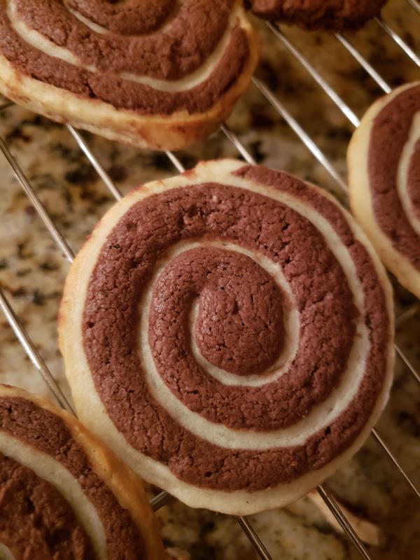 Espresso chocolate swirl cream cheese shortbread cookies – Coffee with ...