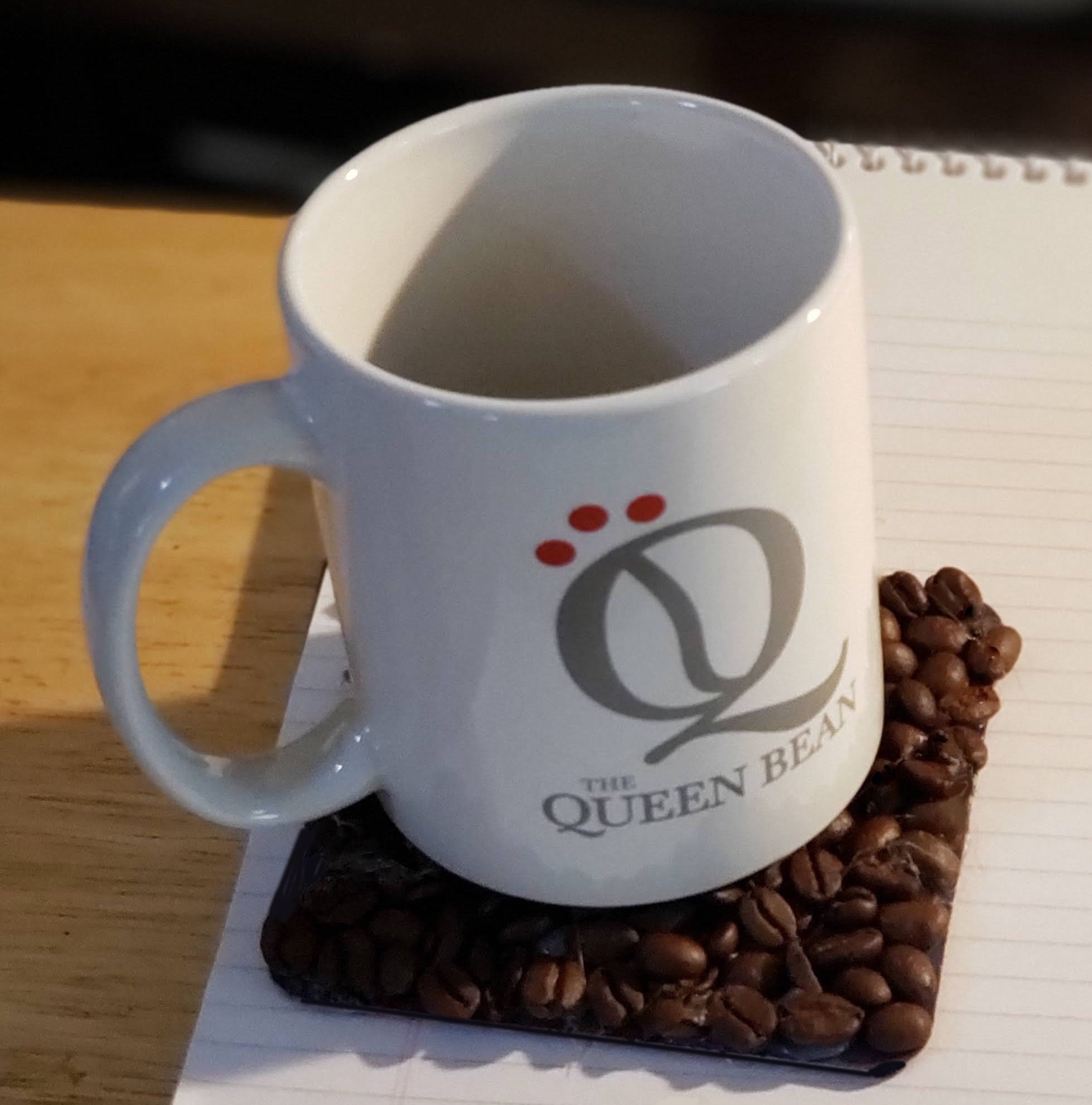 DIY coffee bean coasters – Coffee with the Queen