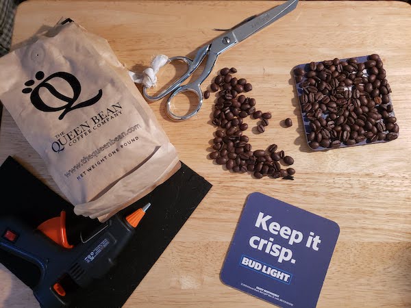 DIY coffee bean coasters – Coffee with the Queen